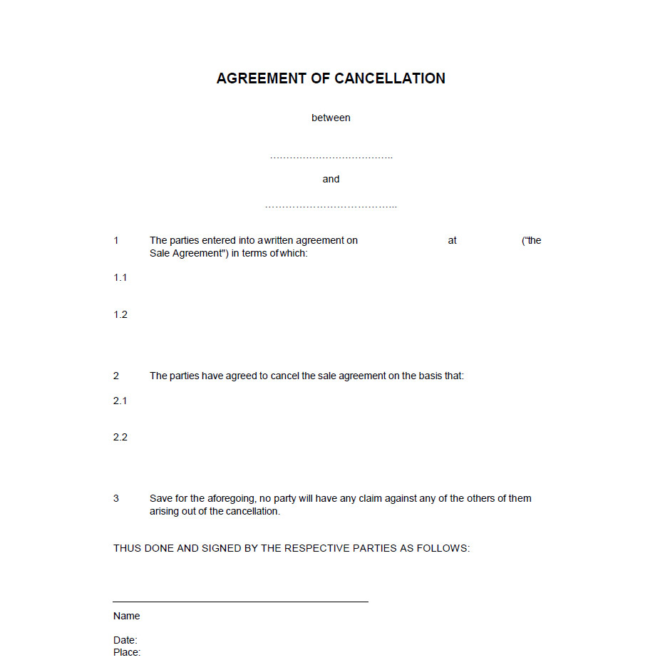 Cancellation Of Sale Agreement Pilanehurst Legal cancellation-of-sale-agreement-pilanehurst-legal